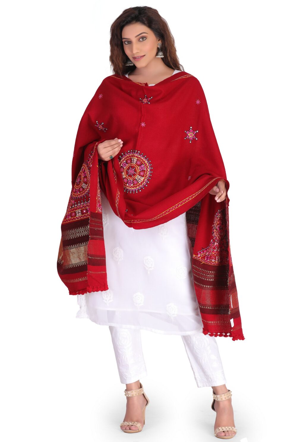 Acrylic Wool shawl Gold – SoofKala